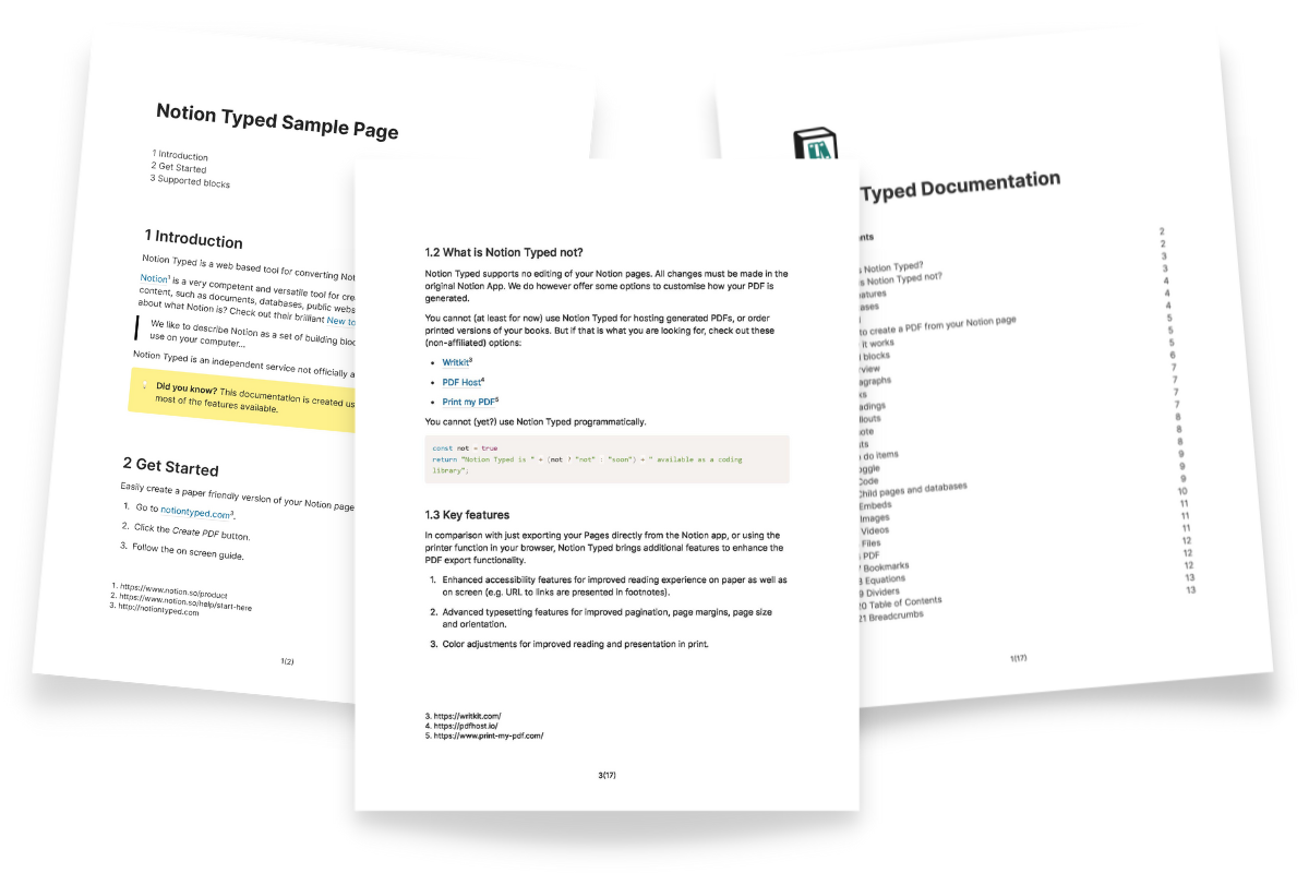 Notion Typed Export Your Notion Pages To PDF